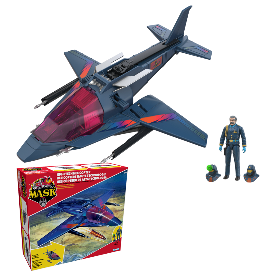 M.A.S.K. - High Tech Helicopter & Miles "Wolf" Mayhem Vehicle & Figure ...